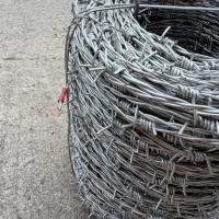 China 14 X 14 BWG Hot Dipped Galvanized Double Strand Barbed Wire Farm Fencing With 3–6 Inch Barb Spacing for sale
