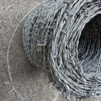 China High Tensile Barbed Wire, 12x12 BWG Reverse Twist Double Strand for Border Control and High Security Perimeter – 500m Roll for sale