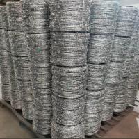 China Reverse Twist Barbed Wire, Double Strand Prison Fence 4 Inch Barb Spacing for sale