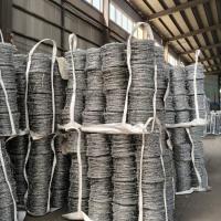 China 13 X 13 BWG Galvanized Barbed Wire Double Strand Standard Farm Fencing Wire 250m Roll for sale