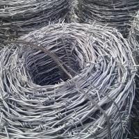 China 13 X 13 BWG Galvanized Barbed Wire Double Strand Standard Farm Fencing Wire 250m Roll for sale