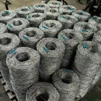 China Traditional Twist Barbed Wire 14 x 14 BWG Galvanized Double Strand Ranch Fence 6 Inch Barb for sale