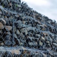China Hot Dipped Galvanized Gabion Wire Mesh Boxes 80x100mm Hexagonal Netting For Coastal Protection for sale