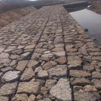 China Hexagonal Double Twisted Gabion Basket Retaining Wall 100x120mm Galvanized For River Bank for sale