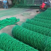 China Green PVC Coated Gabion Basket - 80x100mm Opening for Retaining Wall and Garden Fence for sale