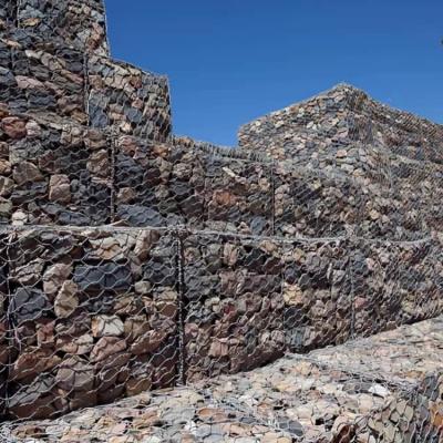 China Galvanized Gabion Baskets - 2x1x1m Double Twisted Hexagonal Mesh for Retaining Wall Construction for sale