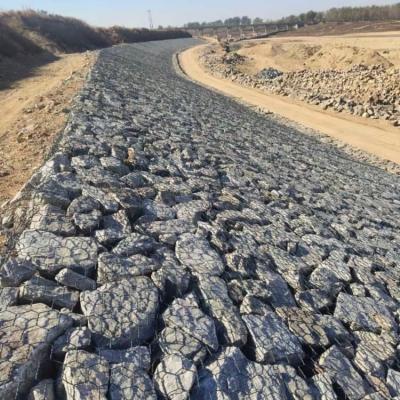 China Galvanized Gabion Box  2x1x1m Double Twisted Hexagonal For Erosion Control And Retaining Wall Construction for sale