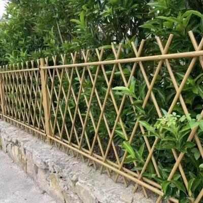 China Eco Friendly Bamboo Imitation Garden Fence Anti Corrosion Decorative Border Fencing for Villa Yard for sale