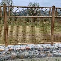 China Eco Friendly Bamboo Imitation Garden Fence Anti Corrosion Decorative Border Fencing for Villa Yard for sale