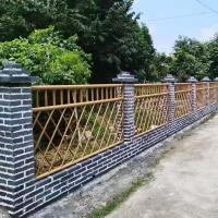 China Eco Friendly Bamboo Imitation Garden Fence Anti Corrosion Decorative Border Fencing for Villa Yard for sale