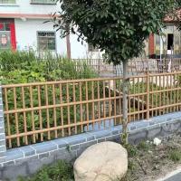 China Eco Friendly Bamboo Imitation Garden Fence Anti Corrosion Decorative Border Fencing for Villa Yard for sale