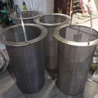 China Heavy Duty Perforated Stainless Steel Mesh Tube Filter 5μM-500μM for sale