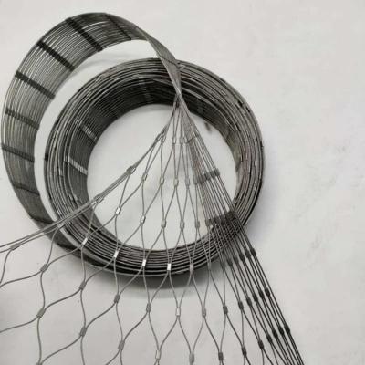 China 50mm Mesh Opening Stainless Steel Wire Rope Mesh for Zoo Animal Enclosure and Wildlife Protection for sale