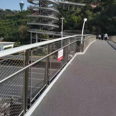 China 304 Stainless Steel Wire Rope Mesh 40×40mm High Load‑bearing Cable Net For Staircase Balcony Fall Protection Safety Barrier for sale