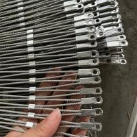 China SS316 Stainless Steel Wire Rope Mesh — Flexible Cable Mesh Netting for Zoo Animal Enclosures  Ferruled Diamond Weave Custom Aperture for sale
