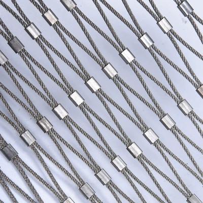China 1.0mm × 40mm SS316 Wire Rope Mesh – Fine-Aperture Cable Netting for Bird Proofing and Aviary Exclusion for sale