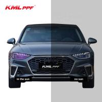 China 30cm*10m Photochromic TPU Car Lamp Film Clear to Black Car Headlight Film for sale