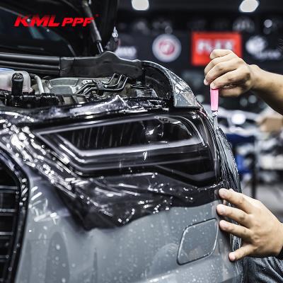 China 2.5KG/Roll Black Car Headlight Tint Film Removable Glue Smoky Black Headlight Vinyl for sale