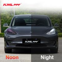 China 15m Black Headlight Tint Film Anti Scratch Photochromic Car Headlight Wrap for sale