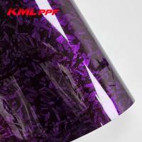 China DECORATION WRAPPING FILM PET FORGED CARBON FIBER PURPLE for sale