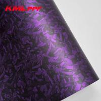 China DECORATION WRAPPING FILM PET FORGED CARBON FIBER PURPLE for sale