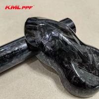 China PET Forged Carbon Fiber Black air Bubble Free Wrapping Vinyl Carbon Fiber for sale