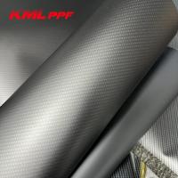 China 1.52 X 17m Carbon Fiber Film Dry 0.15mm - 0.18mm Carbon Fiber Vinyl Car Wrap for sale