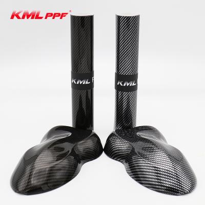 China 6D PPF Carbon Fiber Gold Surface Car Vinyl Wrapping Film 6.5mil for sale