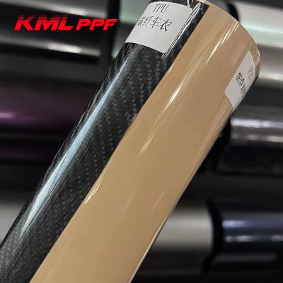 China 1.52 X 15m 6D Carbon Fiber Film Gold Car Paint Protection Film Over Vinyl Wrap for sale