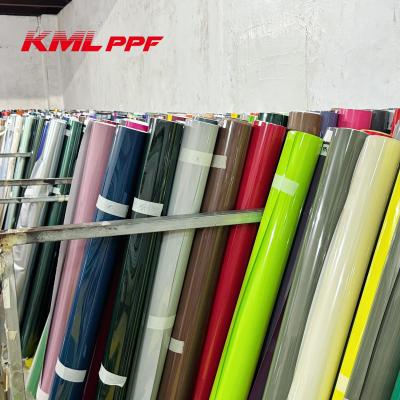 China Anti Scratching Car Wrap Vinyl Film Roll Gloss Change Color Transparent Tpu Film 17m for sale