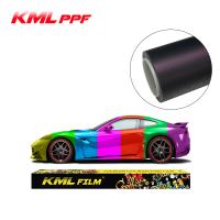 China KML Professional Anti-scratch and Anti-fouling PPF TPU Film Body protection Satin Black Magic Purple Car Color Change Film for sale