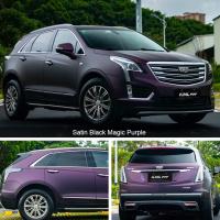 China KML Professional Anti-scratch and Anti-fouling PPF TPU Film Body protection Satin Black Magic Purple Car Color Change Film for sale