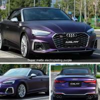 China High Quality KML PPF Self Healing Car Protection Film with TPU-Super Matte Electroplating Purple Color Changing for Body for sale