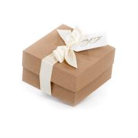 China Hot Stamping Kraft Gift Box Ivory Board For Employee Appreciation for sale