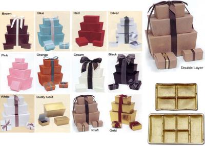 China Double Ballotin Candy Boxes , Matt Lamination Art Paper Box Packaging for sale