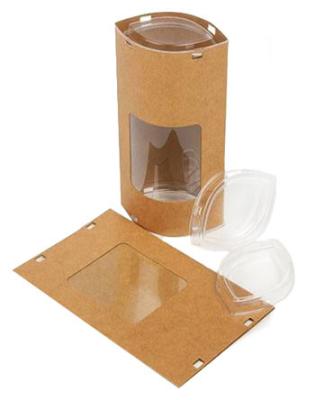 China FDA Approved Luxury Packaging Box , Hot Stamping Craft Paper Ellipse Tube for sale