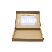 China kraft paper Shoe Packaging Box Shipping Mailer Box With Pvc Window for sale