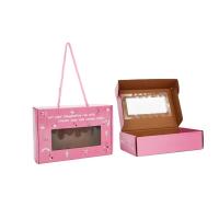 China kraft paper Shoe Packaging Box Shipping Mailer Box With Pvc Window for sale