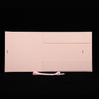 China Flat Folding Magnetic Shoe Storage Box Corrugated Board with ribbon for sale