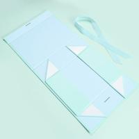 China High End Flip Top Luxury Shoe Box Packaging Magnetic With Ribbon for sale