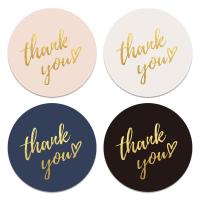 China Small Business Thank You Stickers Round Adhesive Gloss Matte Vinyl for sale
