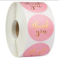 China Small Business Thank You Stickers Round Adhesive Gloss Matte Vinyl for sale