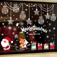 China PET Seal Sticker Label Christmas Window Sticker For Home Decorations for sale