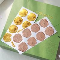 China Rose Gold Round Self Adhesive Labels Round Logo Waterproof for sale