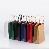 China Offset Printing Craft Pink Gift Bag With Hand Length Handle for sale