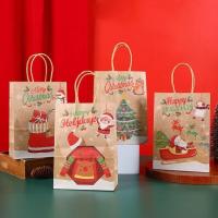 China luxury Christmas Paper Shopping Bags Coated Paper for holiday gift for sale