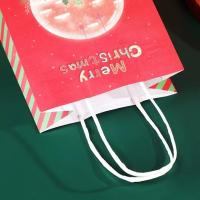 China luxury Christmas Paper Shopping Bags Coated Paper for holiday gift for sale