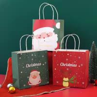 China luxury Christmas Paper Shopping Bags Coated Paper for holiday gift for sale