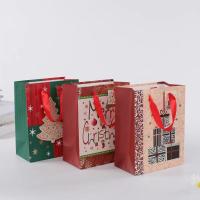 China luxury Christmas Paper Shopping Bags Coated Paper for holiday gift for sale