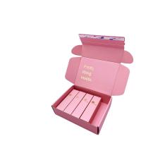 China Custom Logo Pink Corrugated Mailer Cardboard Paper Packaging Mailing Postal Shipping Box for sale